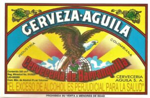 Etiqueta de bebida: Cerveza Aguila (Cervecería Aguila, S.A ...