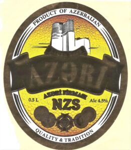 Drink Label: Azeri Lager Beer (Azerbaijan Breweries, Azerbaijan) Col:AZ ...