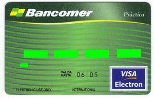 Bank Card: Práctica (Bancomer, MexicoCol:MX-VE-0001.01