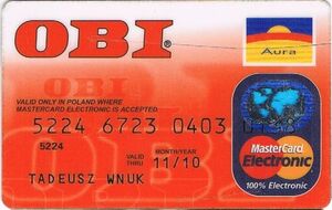 Bank Card: Obi (Cetelem Bank, PolandCol:PL-MC-0593