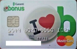 Bank Card: Bonus (Garanti Bankası, Türkiye (Turkey)Col:TR-MC-0471