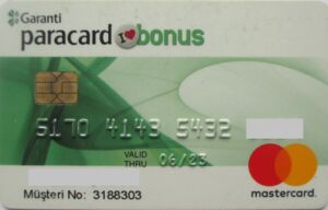 Bank Card: Paracard (Garanti Bankası, Türkiye (Turkey)Col:TR-MC-0464.02