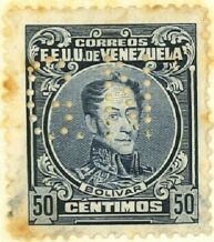 Stamp: Simón Bolívar (Venezuela(Official Stamps - Simón Bolívar different Frames) Mi:VE D42b