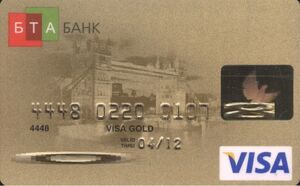 Bank Card: VISA Gold (BTA Bank, UkraineCol:UA-VI-0812