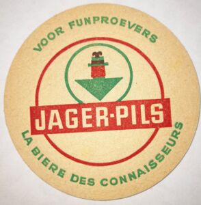 Beer Coaster: Jager pils (Brouwerij Roelants, BelgiumCol:BE-014701
