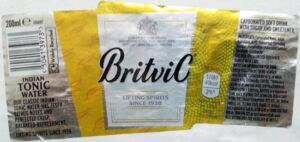 Drink Label: Britvic Tonic Water (Britvic Soft Drinks Ltd, United ...