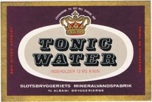 Drink Label: Tonic Water (Albani Bryggerierne A/S, DenmarkCol:DK-SODA ...