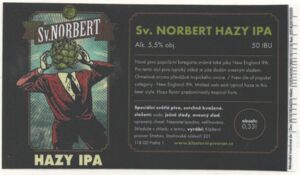 Drink Label: Hazy Ipa (Klášterní pivovar Praha-Strahov, Czech ...