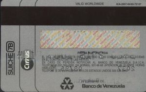 Bank Card: Banco de Venezuela (Banco De Venezuela, VenezuelaCol:VE-MC ...