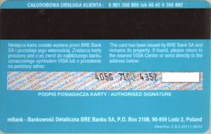 Tarjeta de Banco: BRE Bank SA mBank emax (BRE Bank SA/MultiBank/mBank ...