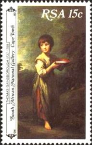 Selo: "Lavinia" (Thomas Gainsborough) (África do Sul(National Gallery ...
