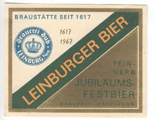 Drink Label: Leinburger Jubiläums-Festbier (Brauerei Bub Leinburg ...