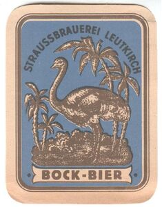 Drink Label: Strauss Bock-Bier (Straussbrauerei Leutkirch, Germany ...