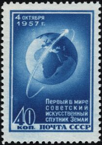 Stamp: First Artificial Satellite (Soviet Union, USSR(Launching of ...