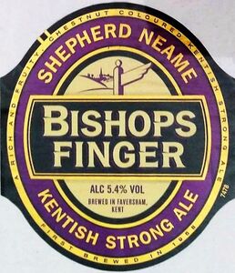 Drink Label: Shepherd Neame Bishops Finger (Shepherd Neame, United ...