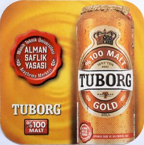 Beer Coaster: Tuborg Gold (Carlsberg Breweries AS, Denmark(Tuborg ...
