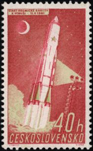 Stamp: Rocket Launching (Czechoslovakia(Space Research) Mi:CS 1254,Sn ...