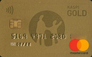 Bank Card: Kaspi GOLD world debit (Kaspi Bank, KazakhstanCol:KZ-MC-0012.03