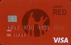 Bank Card: Kaspi RED (Kaspi Bank, KazakhstanCol:KZ-VI-0045.01
