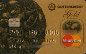 Bank Card: Centercredit Gold. Archer (Bank Center Credit, Kazakhstan ...