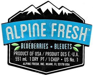 Food Label: Alpine Fresh Blueberries (Alpine Fresh, Inc., United States ...