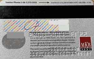 Bankkarte: MKB Bank (MKB Bank, UngarnCol:HU-MC-0076