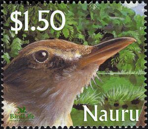 Stamp: Nauru Reed Warbler (Acrocephalus rehsei) (Nauru(BirdLife ...