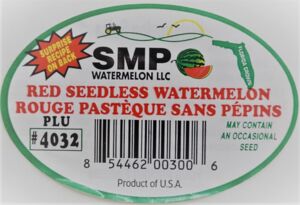 Fruit Sticker: SMP Watermelon Florida Grown PLU #4032 (United States of ...