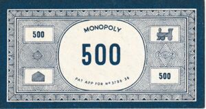 Banknote: 500 Monopoly (Fantasy Issues(Game) Col:FR-MNP-0-500b