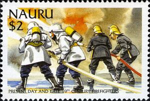 Stamp: Firefighters (19th and 20th Century) (Nauru(International Fire ...