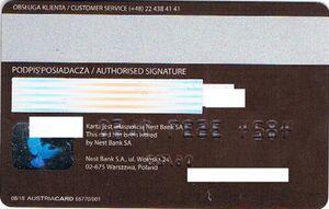 Bank Card: Nest Bank (FM Bank PBP SA./Nest Bank SA, PolandCol:PL-VI-0238.03