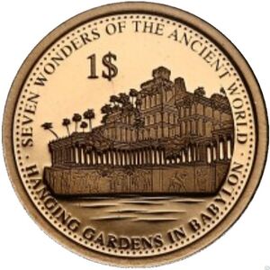 Moneda: 1 Dollar (7 Wonders of the Ancient World - Hanging Gardens of ...
