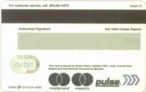Bank Card: Sutton Bank Mastercard Debit (Sutton Bank, United States of ...