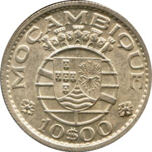 コイン: 10 Escudos (モザンビーク(1911~1974 Portuguese Colony) Col:MZ-000032,WCC ...