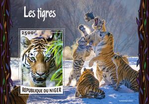 Stamp: Panthera tigris tigris and Panthera tigris althaica (Niger ...