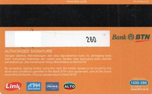 Bank Card: Bank BTN - TabunganKu (Bank BTN, IndonesiaCol:ID-GM-0130