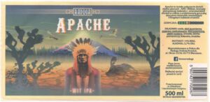 Etiqueta de bebida: Apache wi ipa (Flying Brewery Raduga, PoloniaCol:PL ...