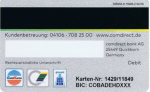 Bank Card: Comdirect - Vpay (Comdirect Bank, Germany, Federal ...
