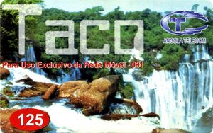 Phonecard: Taco - Waterfall (Mobile Angola, Angola(Taco (Angola Telecom ...