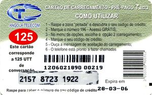 Phonecard: Taco - Waterfall (Mobile Angola, Angola(Taco (Angola Telecom ...
