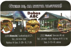 Pocket Calendar: Dobos ABC (Hungary(Advertising) Col:HU-2018-Adv-026