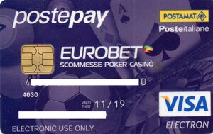 Bank Card: Postepay Eurobet (Poste Italiane, ItalyCol:IT-VE-0064 💳