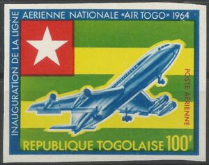 Stamp: Boeing 707, Togo flag (Togo(Inauguration of Air Togo) Mi:TG 445B