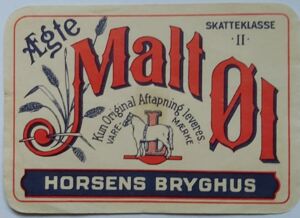 Drink Label: Malt Ol (Bryghus Horsens, DenmarkCol:DK-BEER-000593