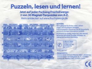 Meal Toy: Letter R (Magnets, Germany, Federal Republic(Fruchtzwerge ...