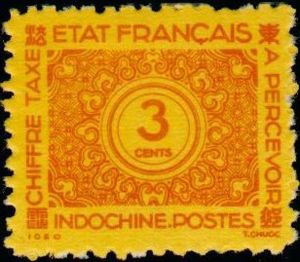 Timbre: Denomination in Pattern (Indochine française(Denomination in ...