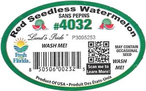 Fruit Sticker: Fresh Florida #4032 (United States of AmericaCol:US-FR-00979