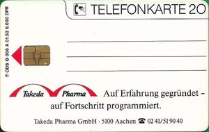 Telefonkarte: Takeda Pharma GmbH 10 – Enantone-Gyn 1 (Deutsche Telekom ...