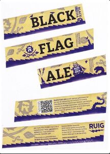 Drink Label: Black Flag Ale (RUIG Bier, Netherlands) Col:NL-BEER-023340