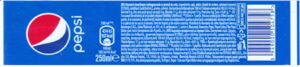 Etiqueta de bebida: Pepsi (PEPSICO-IVI Ltd., GreciaCol:GR-SODA-001064